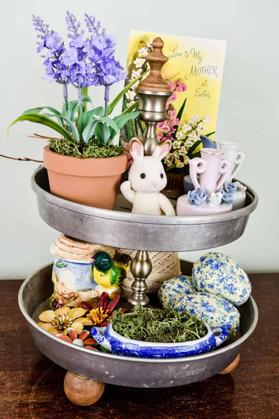 How to Style an Easter Tiered Tray - Zucchini Sisters